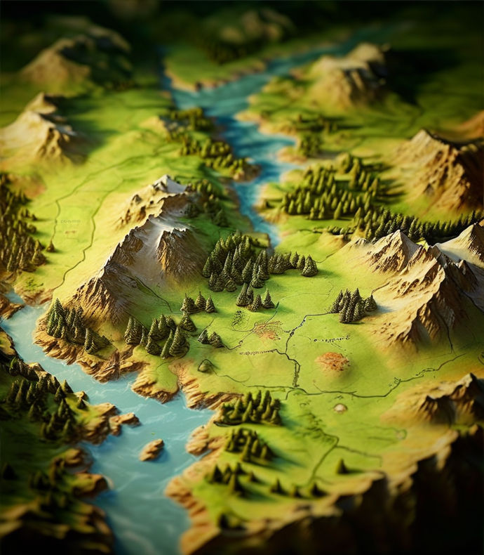 Can you make the terrain on this map look more realistic for... by ...