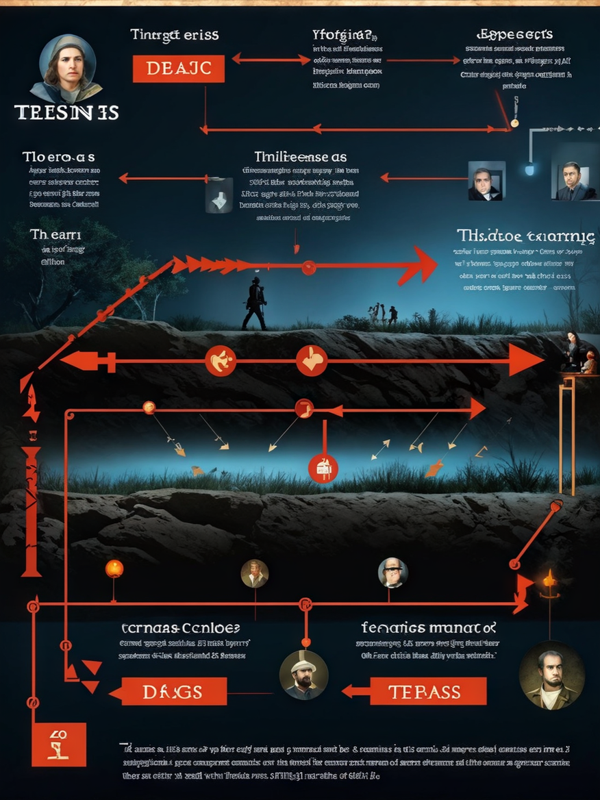 A timeline graphic displaying the sequence of events and dea... by ...