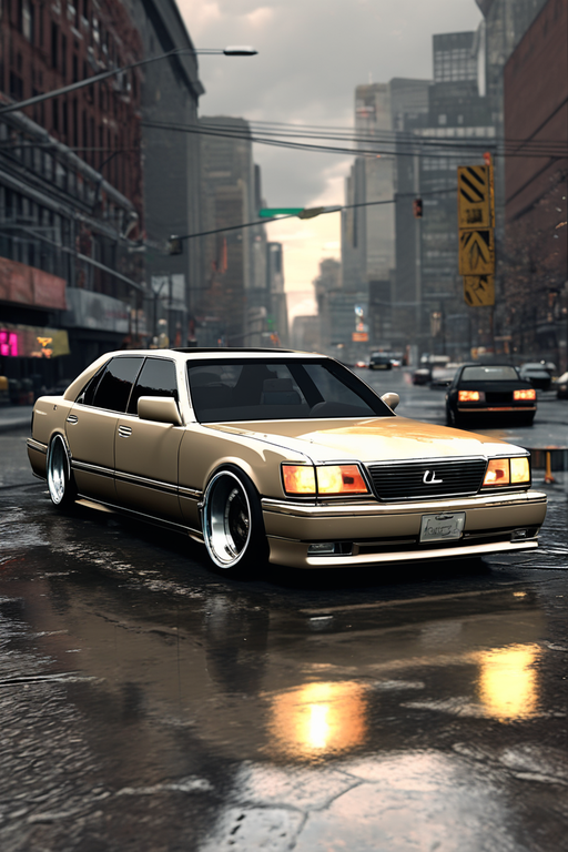 The vip beige stanced 1990 lexus ls400 from the game need fo... by ...