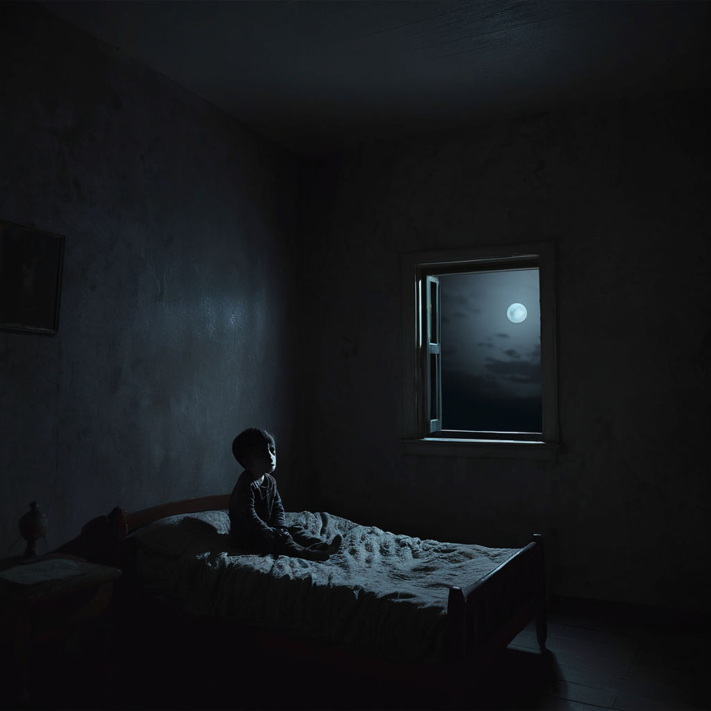 The room is dimly lit by the pale by Del Bogle - Playground