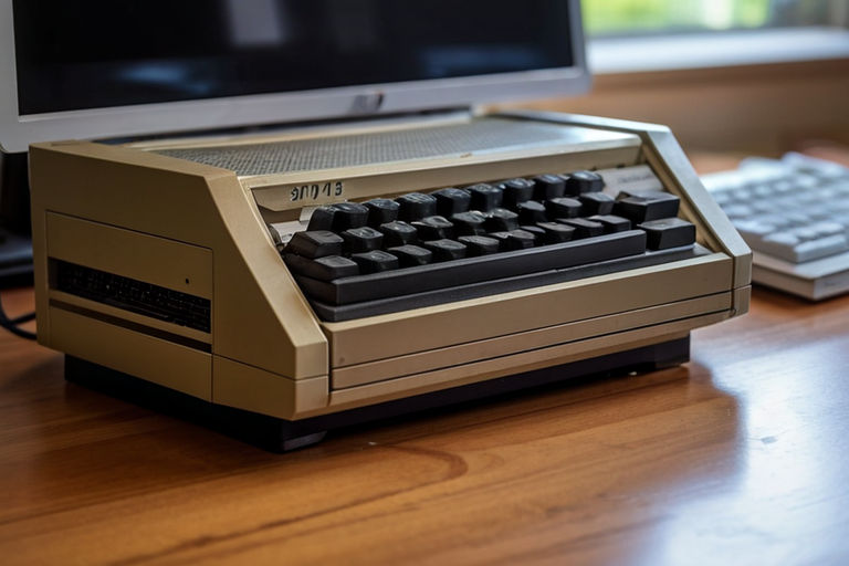 Old computer font side.. on a desk by Pritam Biswas - Playground