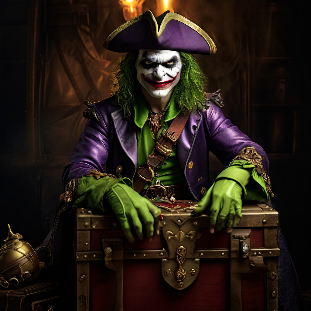 Joker from Batman and Kermit the frog dressed as a pirate ca... by ...