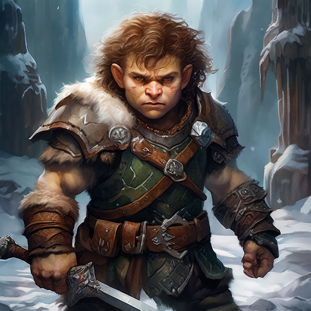DND hobbit wereserpent paladin halfling by Dave Chapman - Playground
