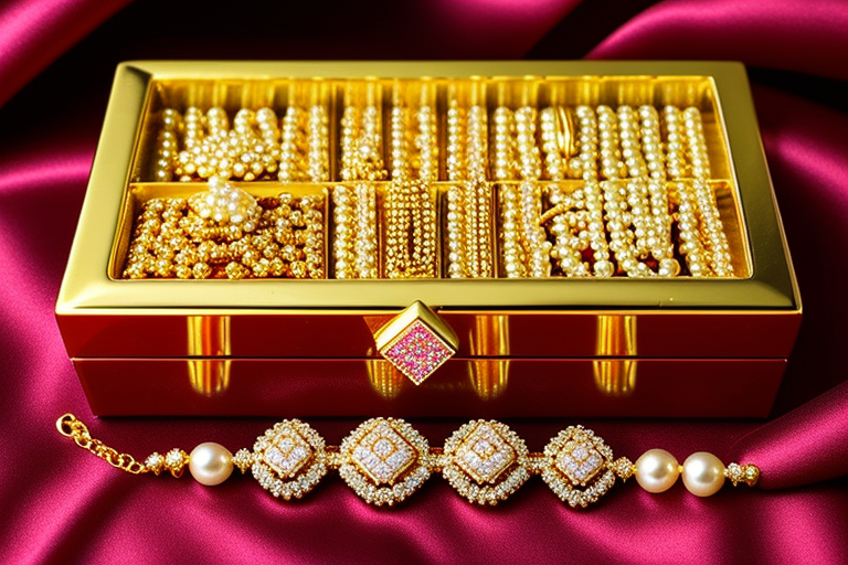 Gold jewelry box full of luxury gold coins and gold bars an... by 7 ...