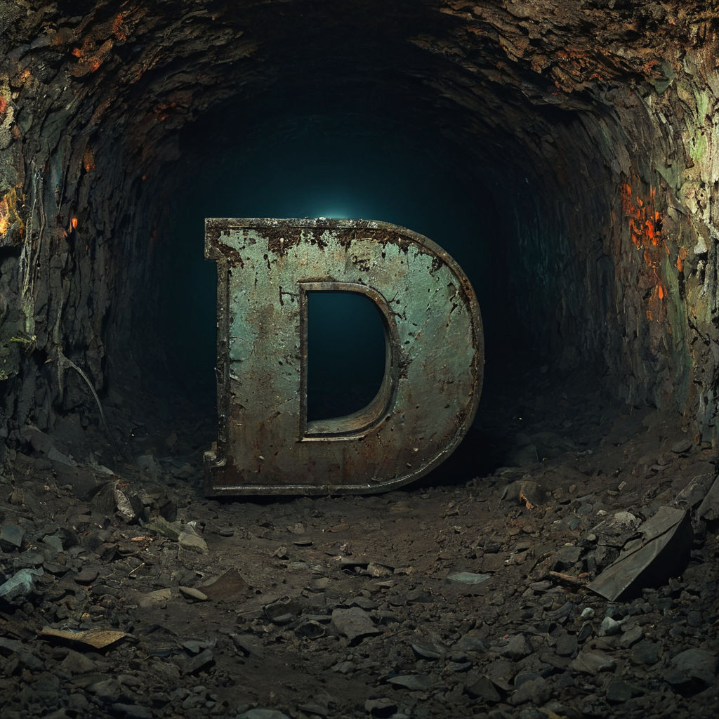 Letter D under underground post apocalyptic by Jd - Playground
