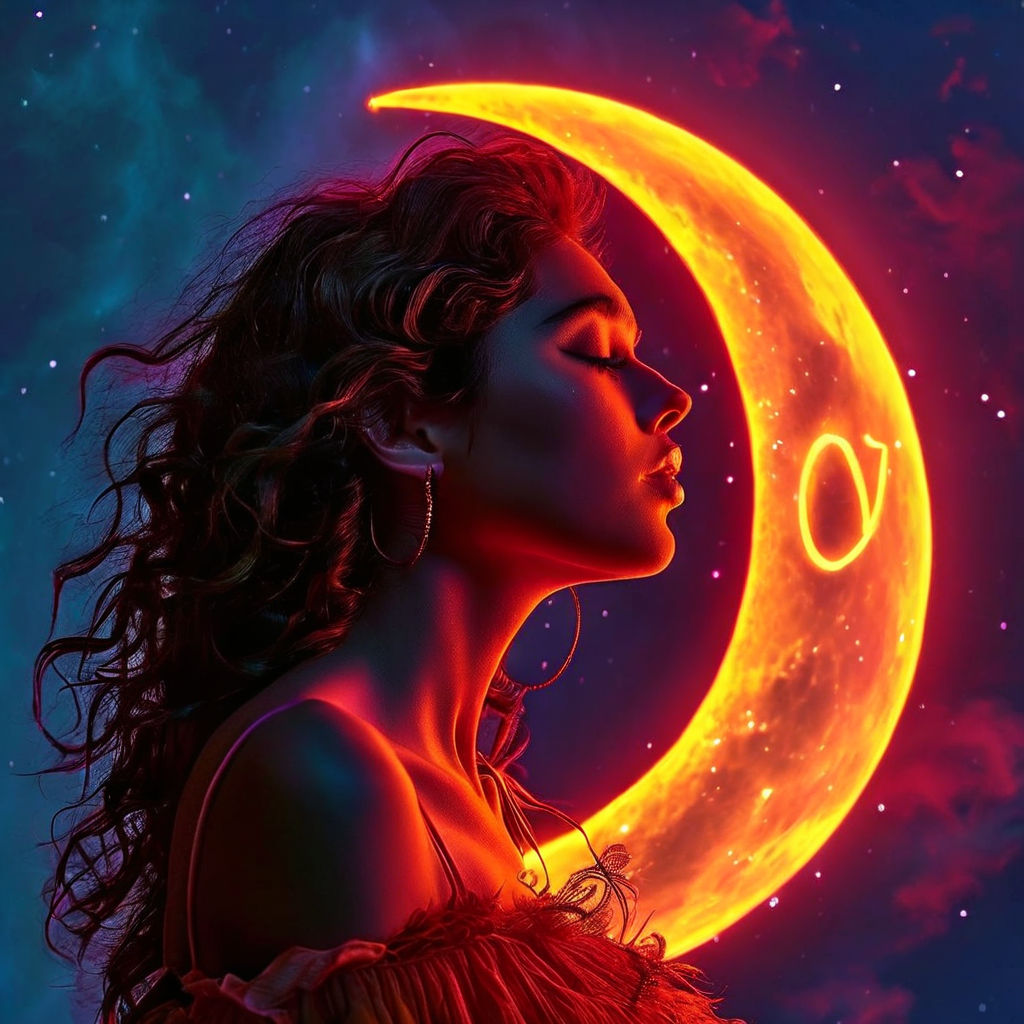 A beautiful whole stunning and perfect muse depicted on a vi... by ...