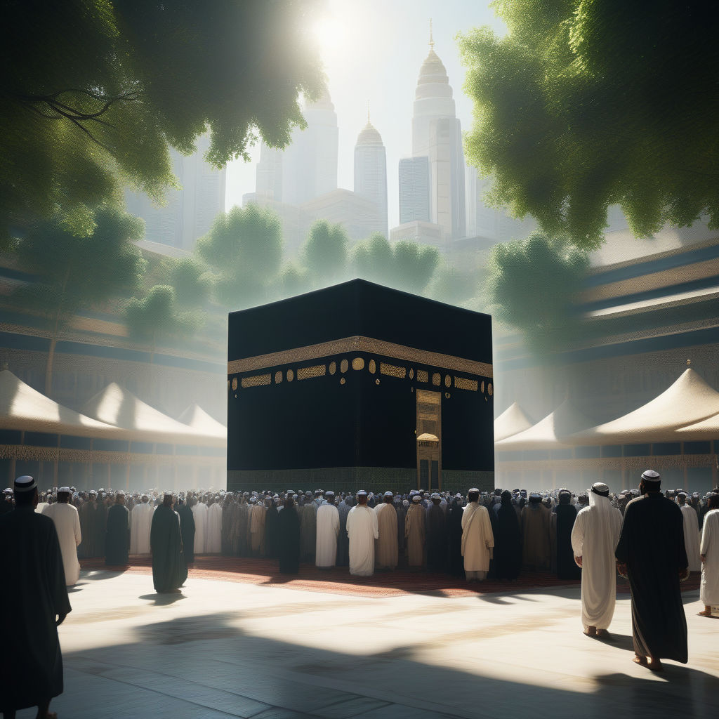 Kaaba surrounded by a dense by JHUMA AKTER - Playground