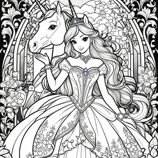 I wanted coloring pages that have borders with PRINCESSES AN... by ...