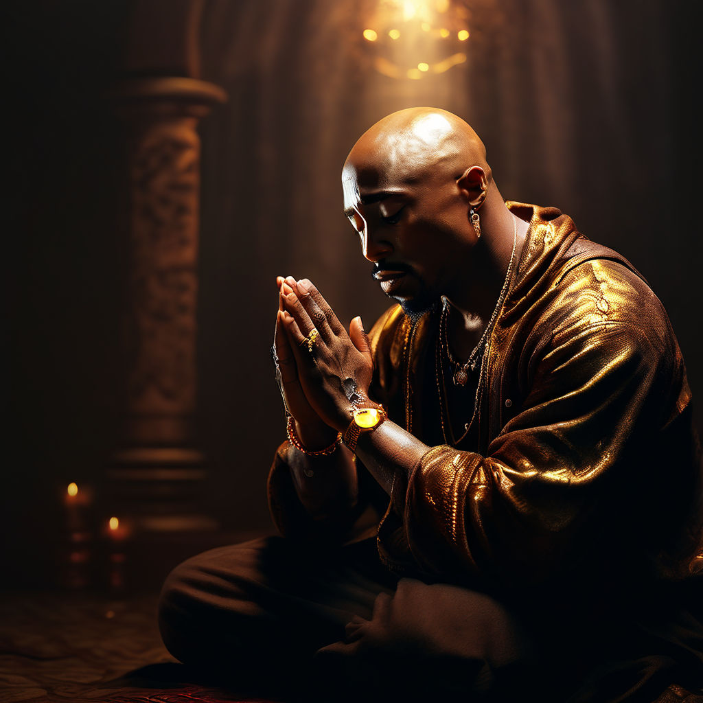 2pac shakur praying to God by Lil Baby - Playground