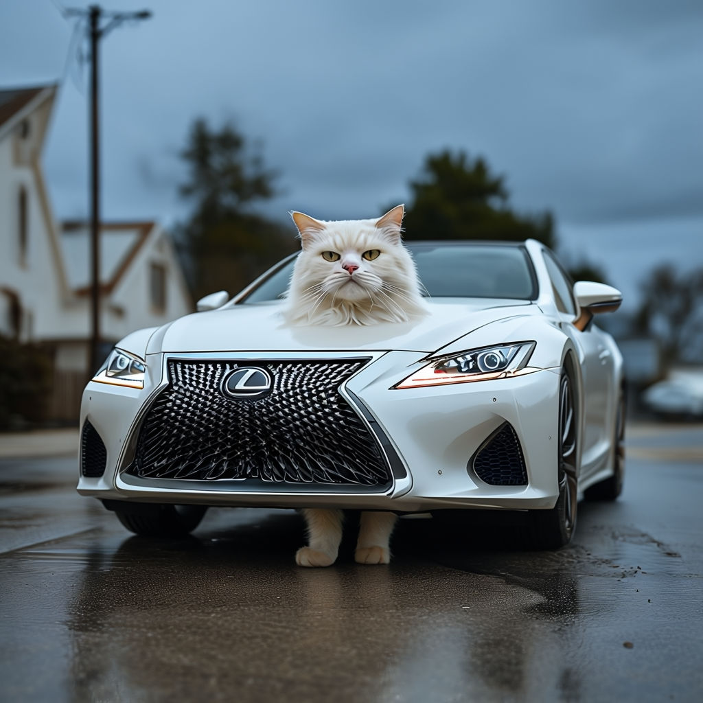 The cat in white lexus by Вера Якубицкая - Playground