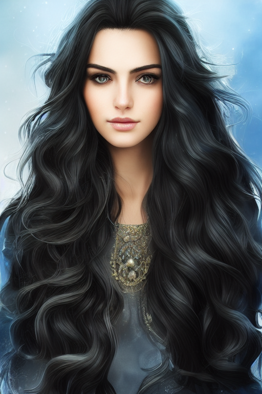 Portrait Of A Beautiful Black Haired Girl By Bittersweet Playground