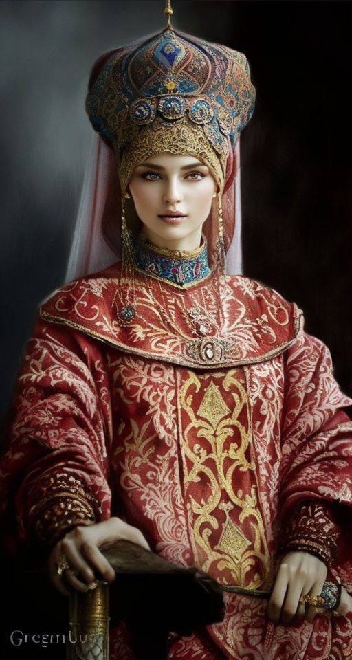 Beautiful and gorgerous medieval russian princess with beaut... by anne ...