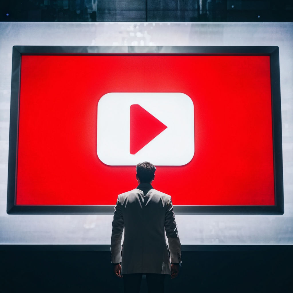 YouTube logo standing boldly in a symmetry-focused layout by Anusha ...