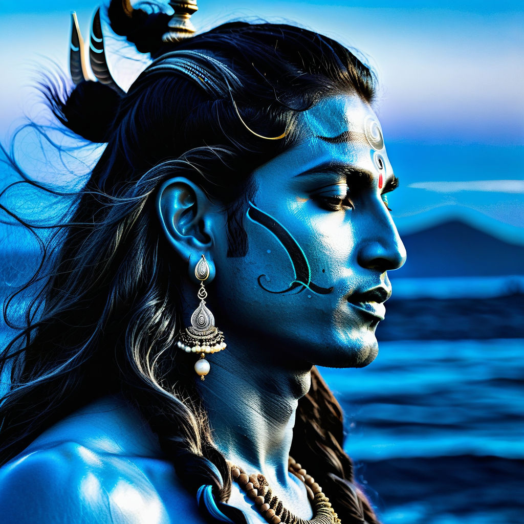 Lord Shiva depicted in profile by Antony Godwin - Playground