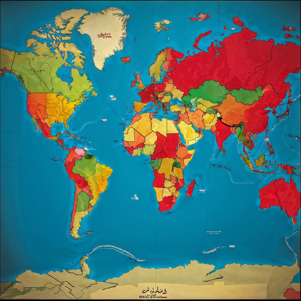 A strategic geopolitical map illustrating the oil-rich regio... by ...