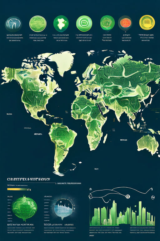A map of the world with points that indicate sustainable des... by TOP ...