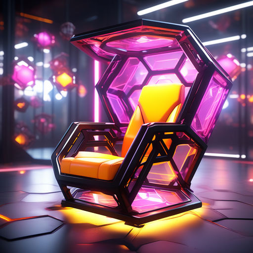 Five-legged Hexagon chair by Francois Henry - Playground