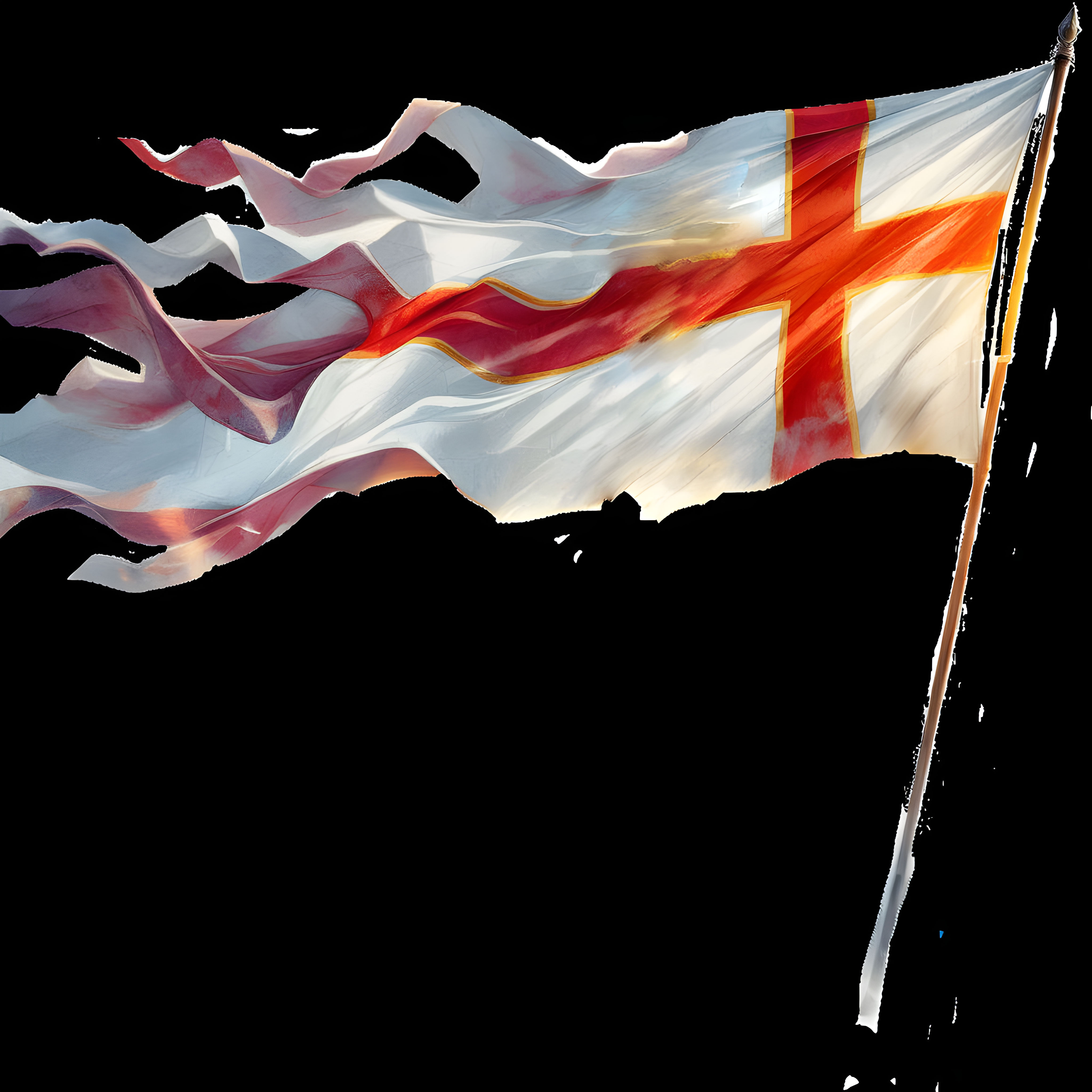 Latin Cross red cross in the center of the vertical white ba... by ...