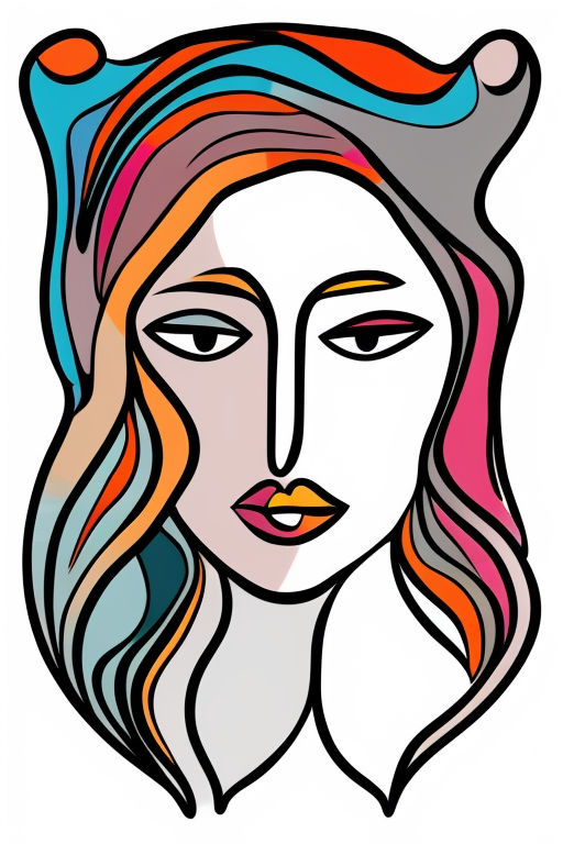 Abstract women face coloring by ralf lier - Playground