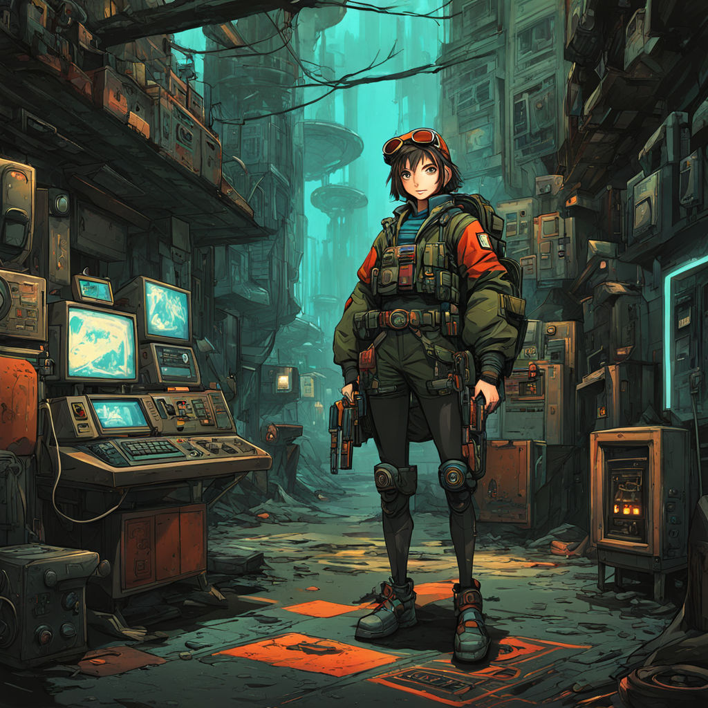 Retro-futuristic post-apocalyptic military character by Marek S ...