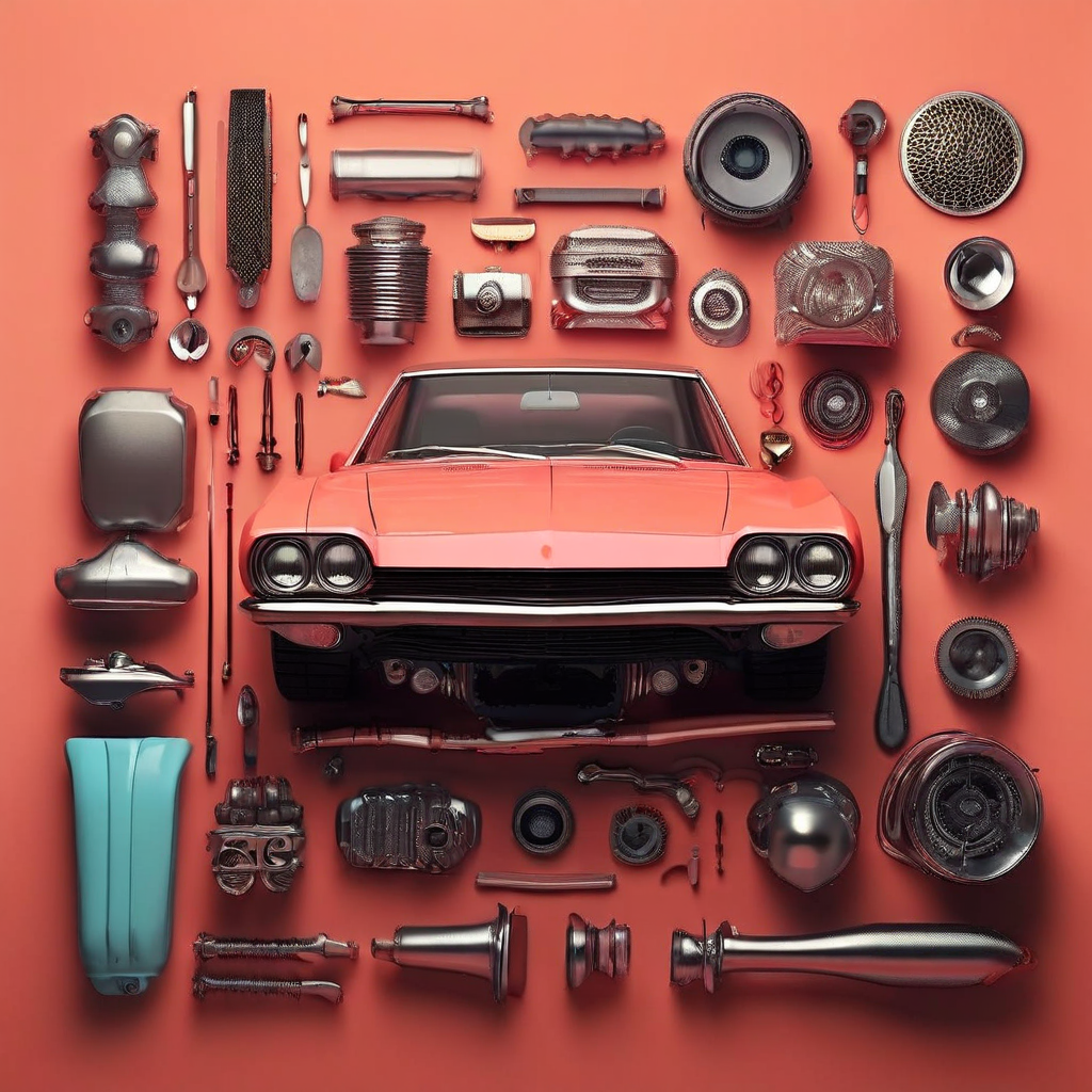 Generate a aesthetic picuture of car parts by Oliver Meister - Playground