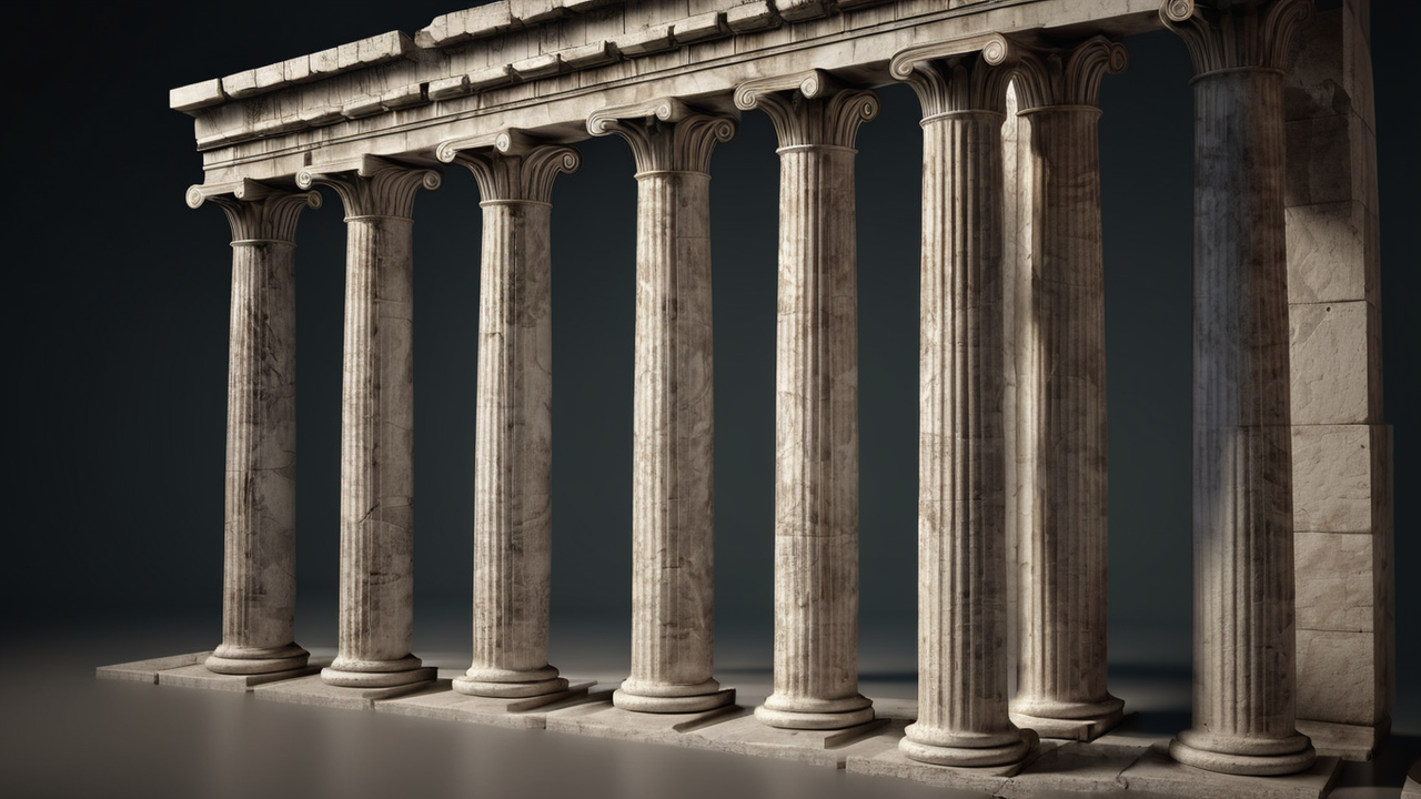 Ancient greek columns 3d by Ajans Bet - Playground