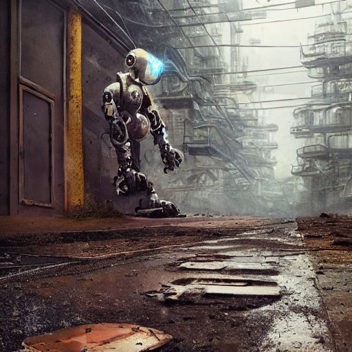 Robot that is rusting by Baconhotep - Playground