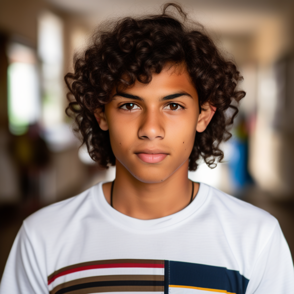 A half-Colombian teenager with tan skin by Kewan Kennedy - Playground