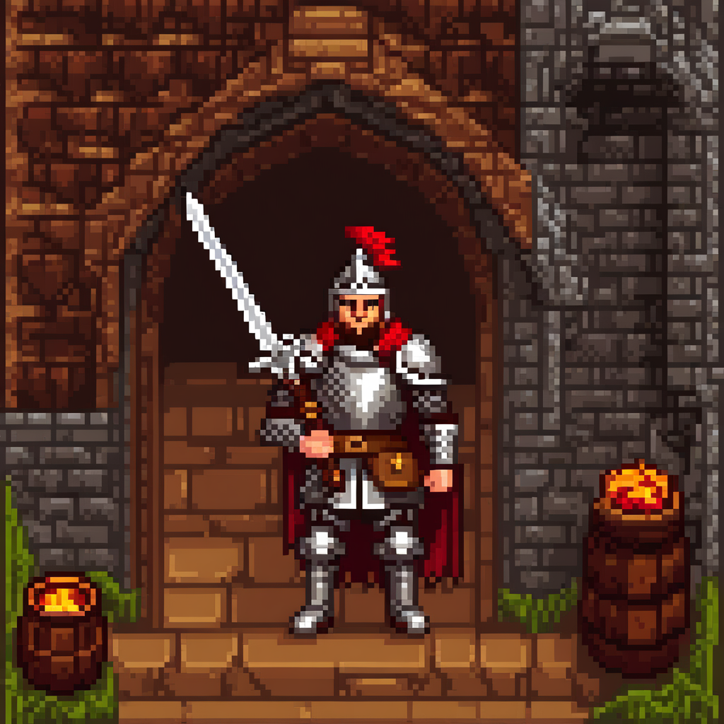 A stunning 2D pixel art style by Jeonghee Park - Playground