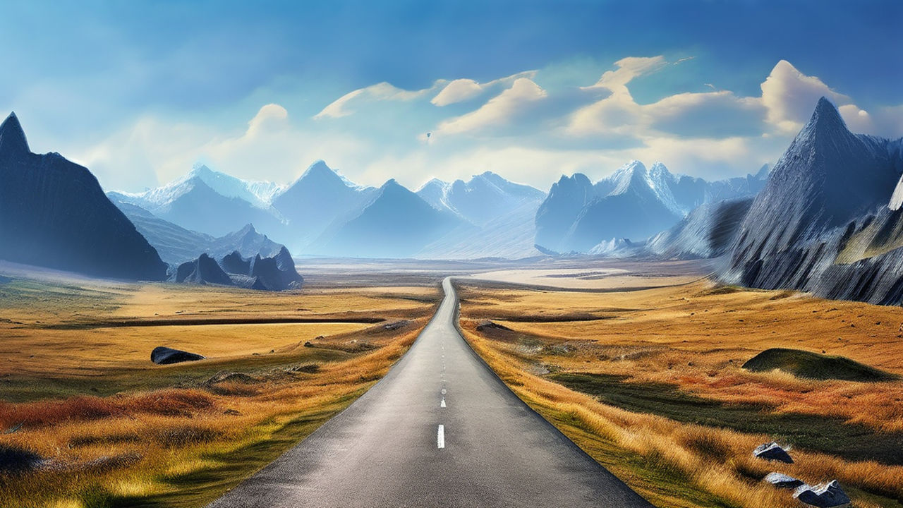 Road going into the distance by Кирилл Данченок - Playground