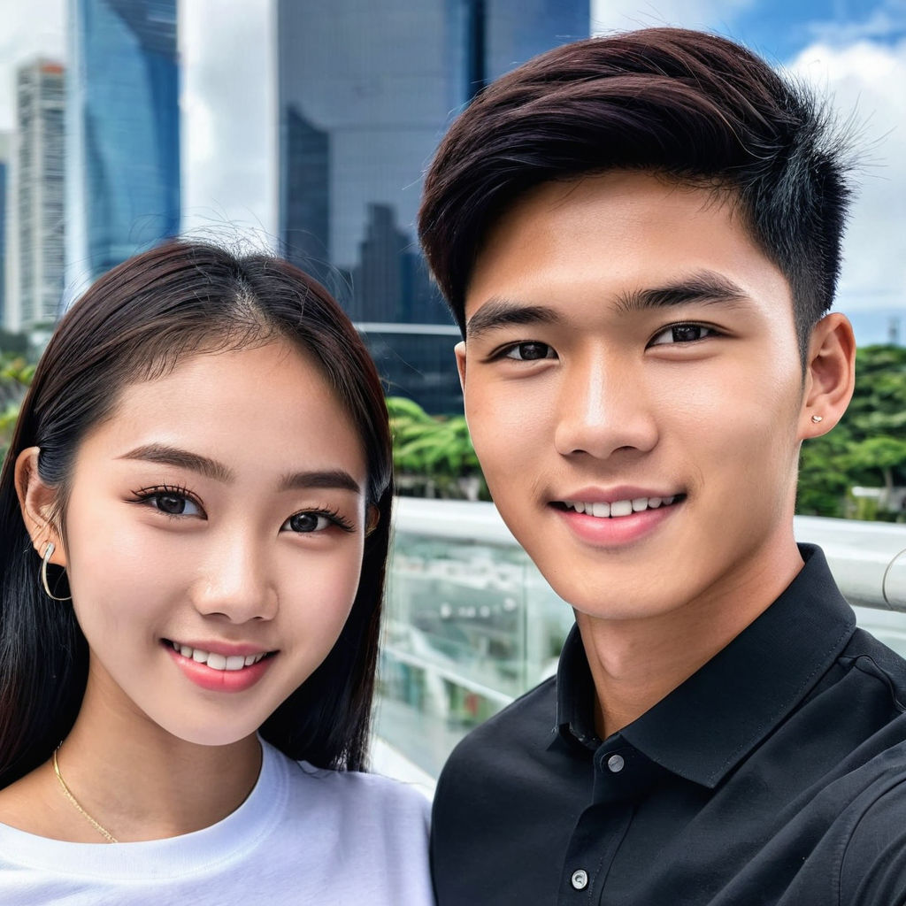 Real photo of young handsome Pinoy dark brown-skinned man Ju... by ...