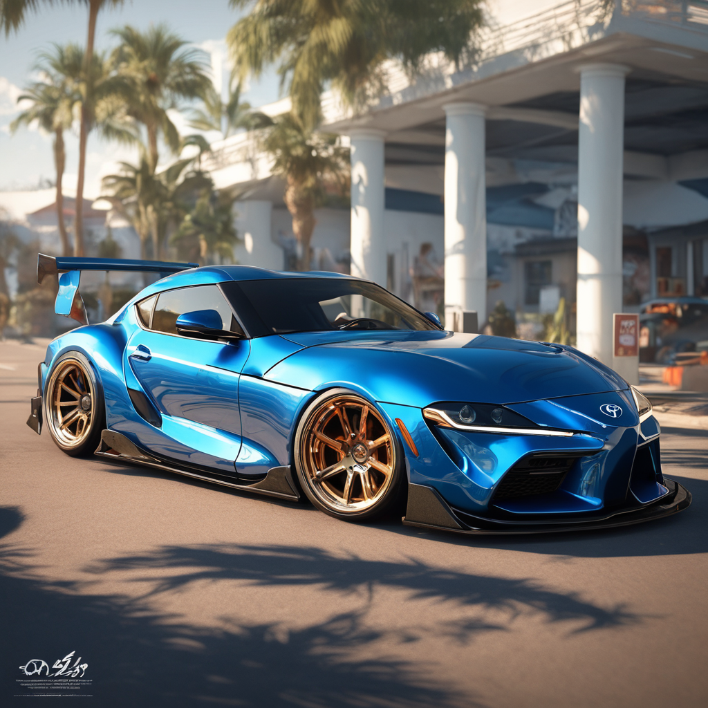Blue 2023 toyota supra by Fractalistic Works - Playground