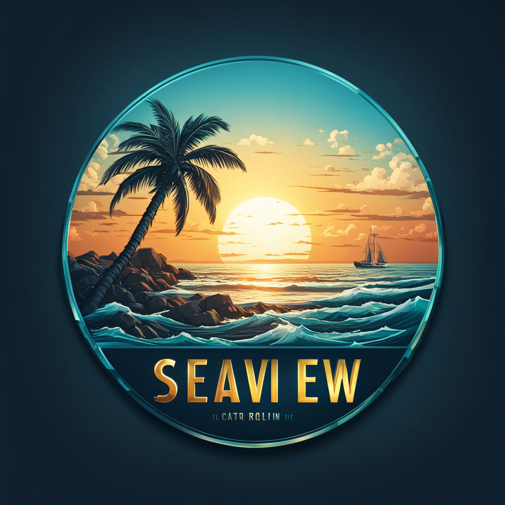 Seaview Logo Design emblem style More details on it by Mohsin Shaikh ...