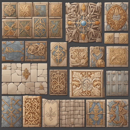Creating cartoon tile sets for medieval walls by 숩숩 - Playground