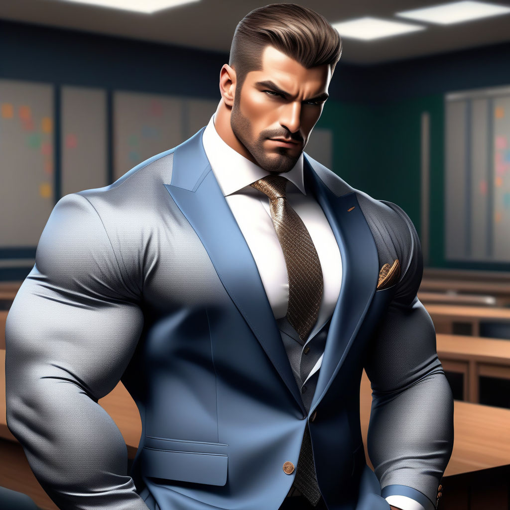 Muscular Teacher With Strikingly Large Muscles By Talha İlhan Playground