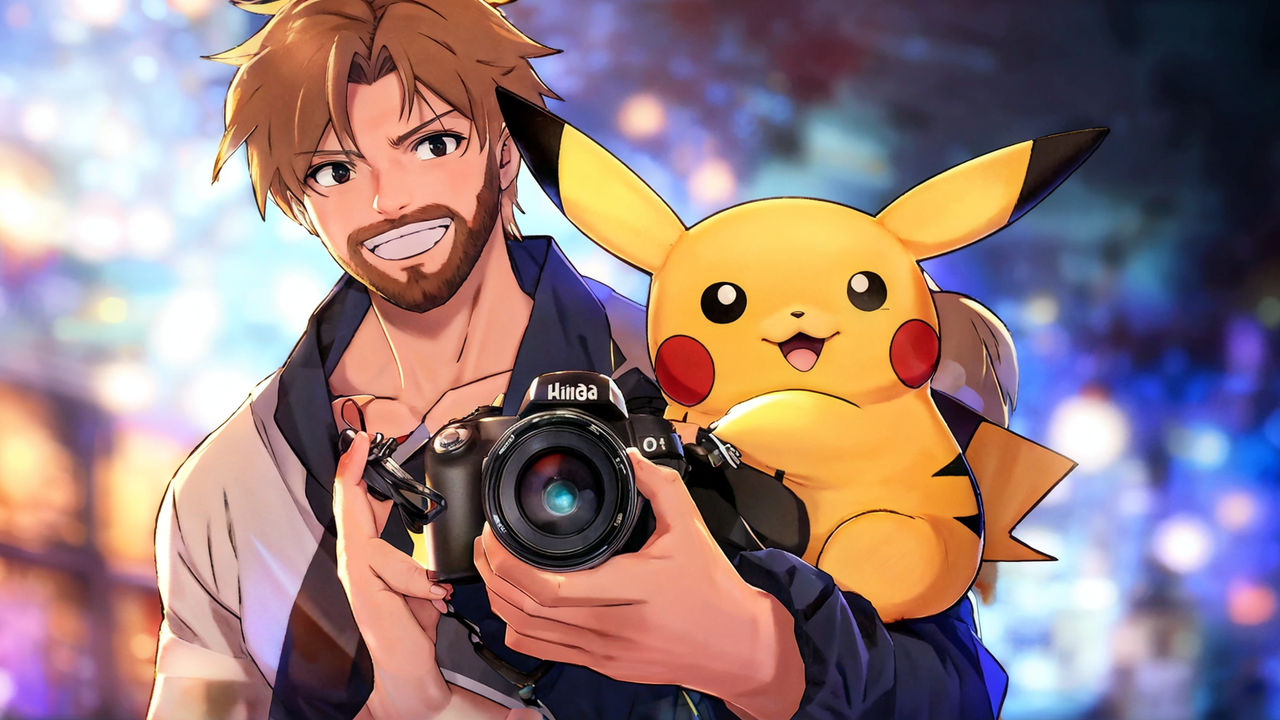 Ghibli-style anime boy with beard by Droh Artwork - Playground