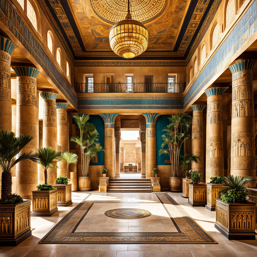 Ancient Egyptian palace with opulent decorations by GLORIA CECILIA ...