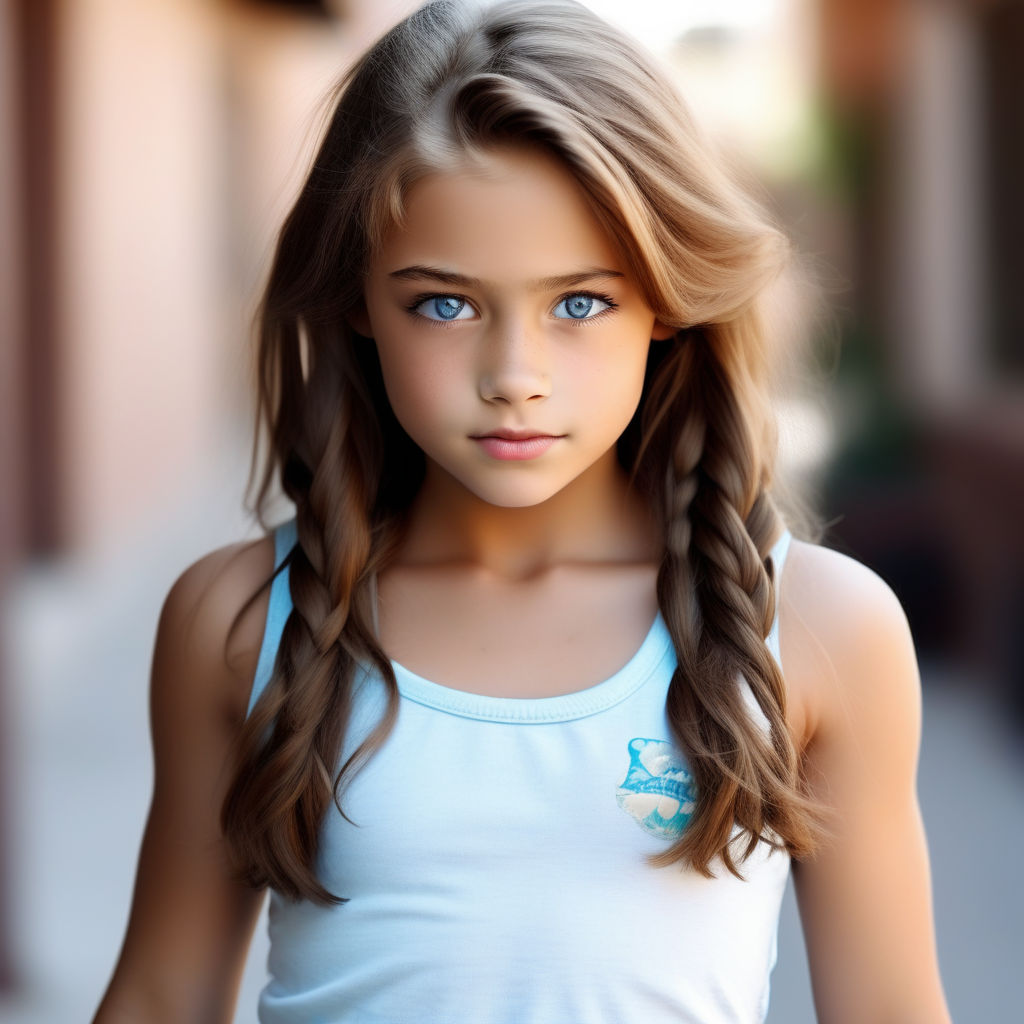 A cute blue-eyed 12-year-old girl with muscles like a gorill... by ...
