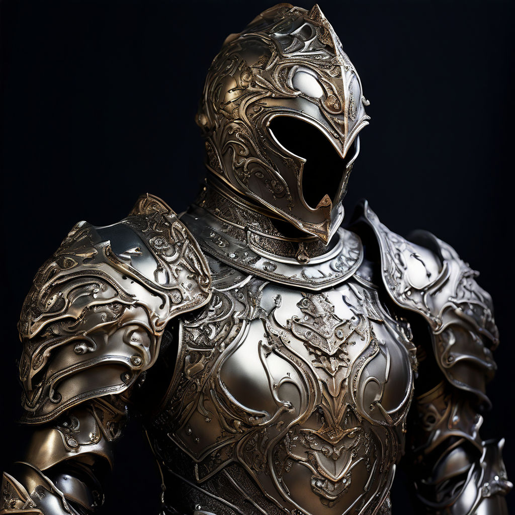 The bust of a Full plate fantasy armor by Matteo Mangone - Playground