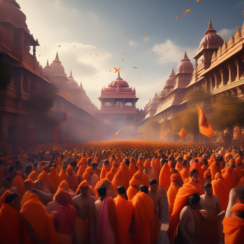 Hindu devotees gather in dense multitude by Ishant Meena456 - Playground