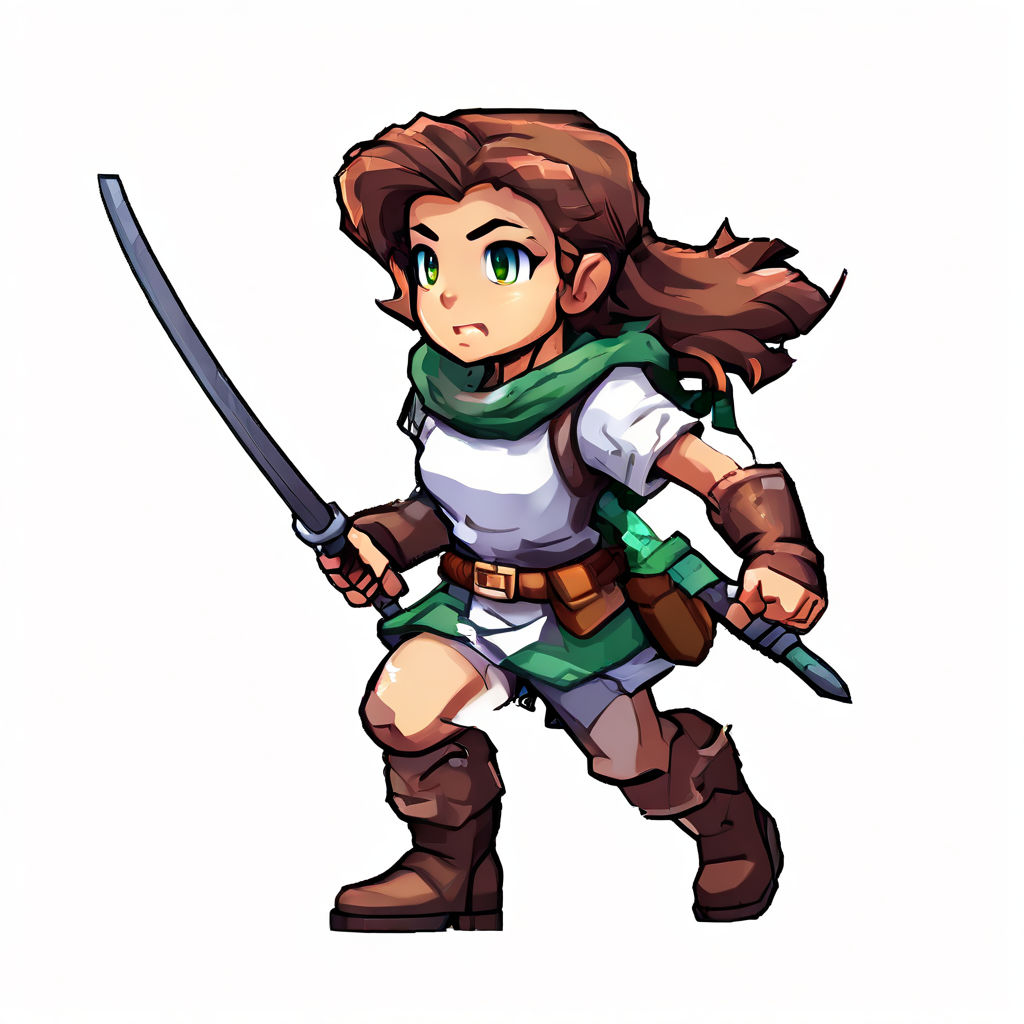 8-bit style girl ranger by Gilberto de Carvalho Júnior - Playground