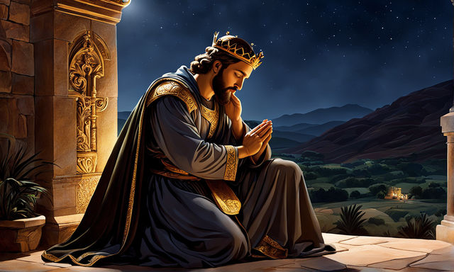 King David praying at night by gilmar lima silva - Playground