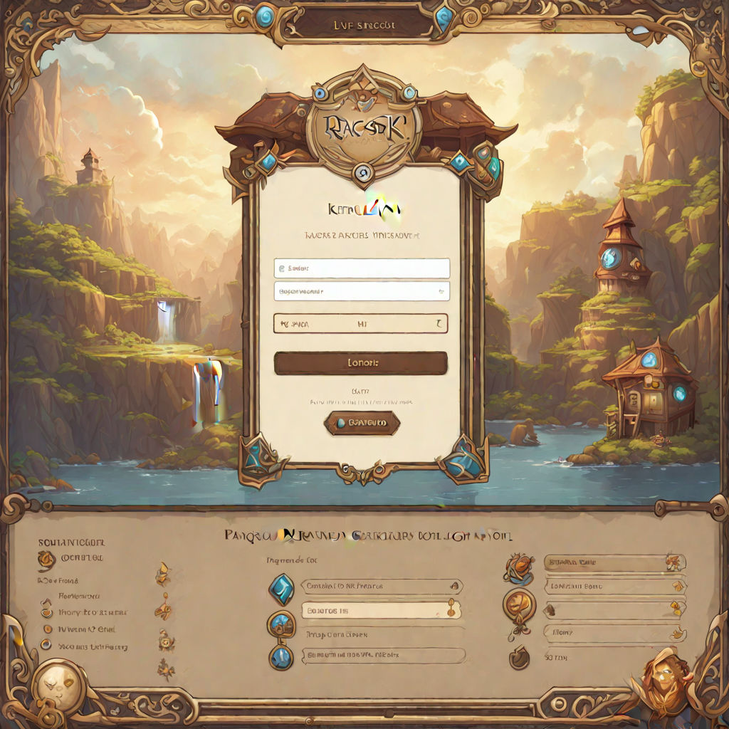 Detailed Ragnarok Online-inspired login screen UI kit by Jose Parada ... Detailed Ragnarok Online-inspired login screen UI kit by Jose Parada ...