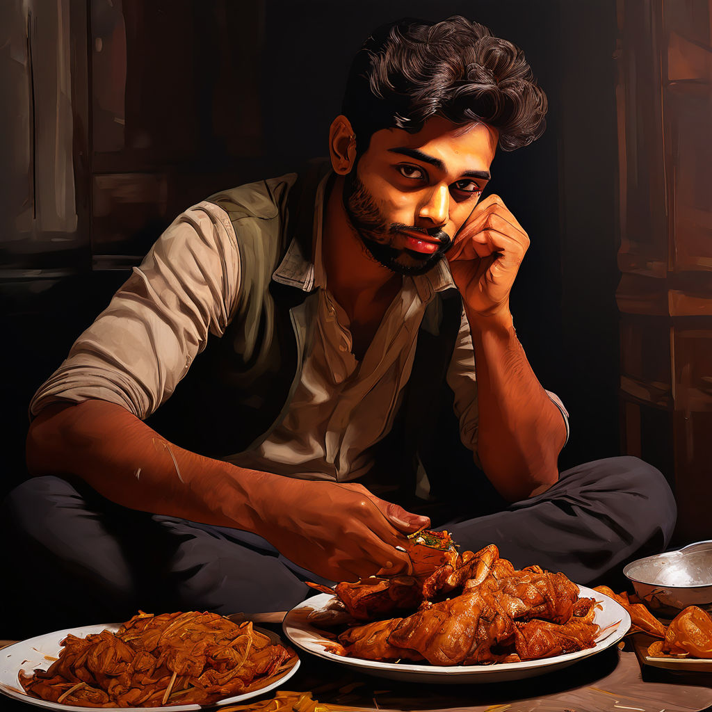 A Comic Portrait Of A Handsome 25 Year Old Male From India By Suguna B