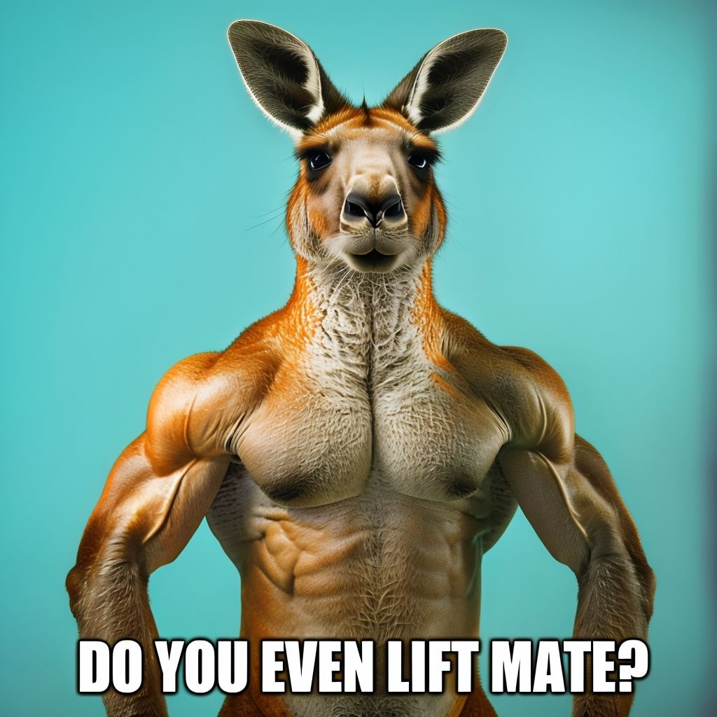Muscle Kangaroo Memes Kangaroo Warm Up | Workout Humor, Workout Memes,