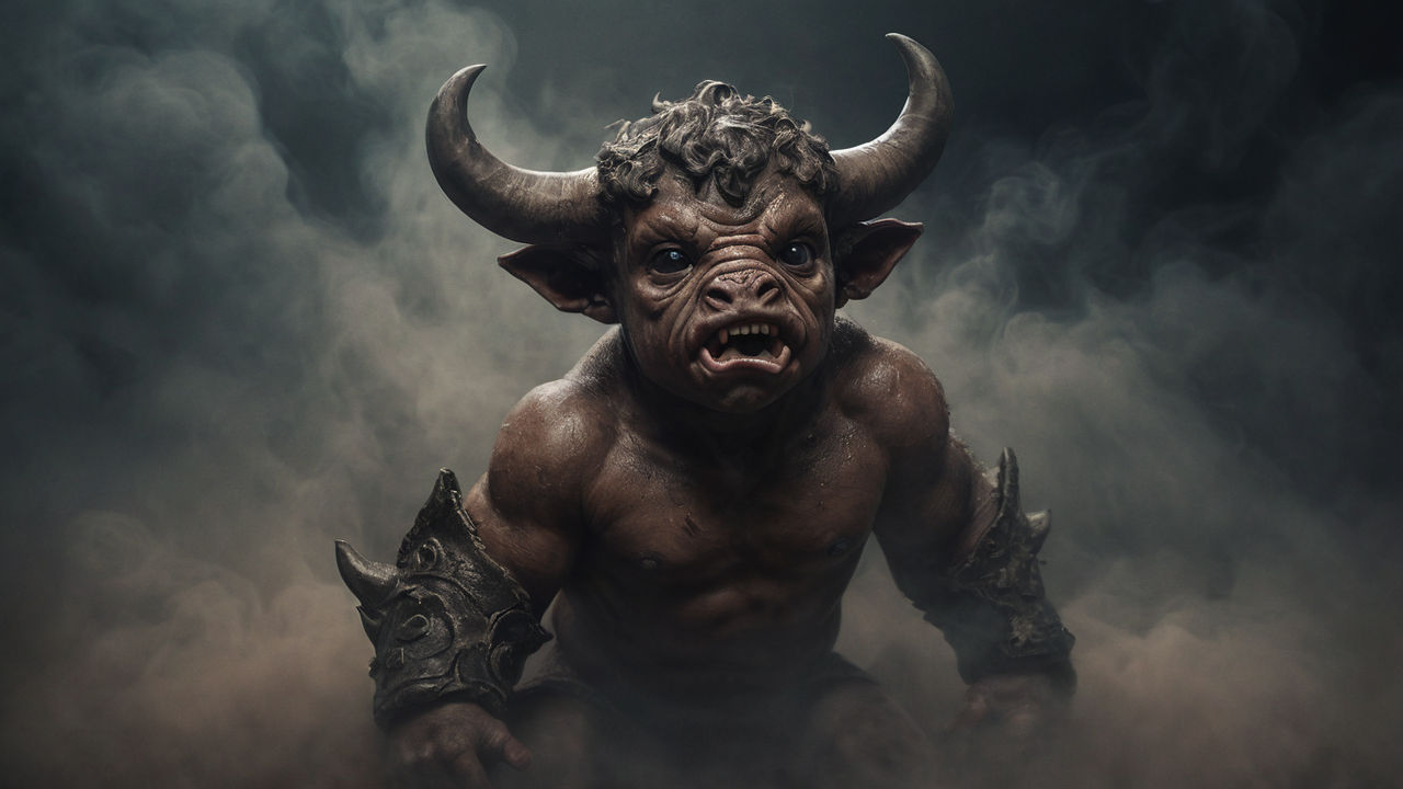 Portrait of a Baby Minotaur by Stúdio Fox - Playground