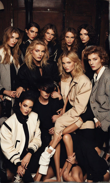 Supermodels from the 2000s lounging backstage by Treasure Eno - Playground