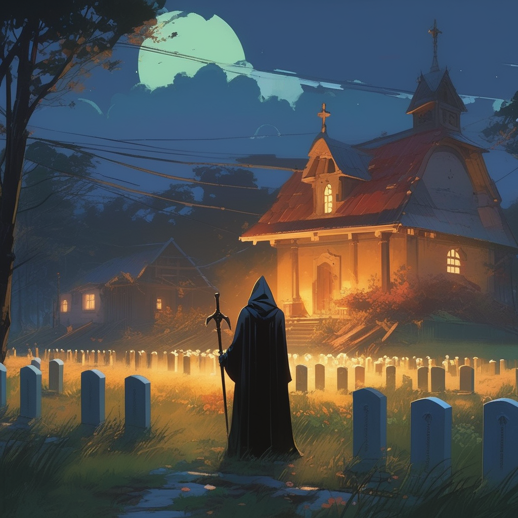 The grim reaper standing among fallen soldiers by Daniela Brenner ...