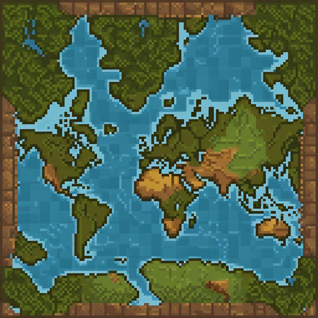 Top down 3/4 view world map 32x32 tiles Dawnbringer32 pa... by Matthew ...