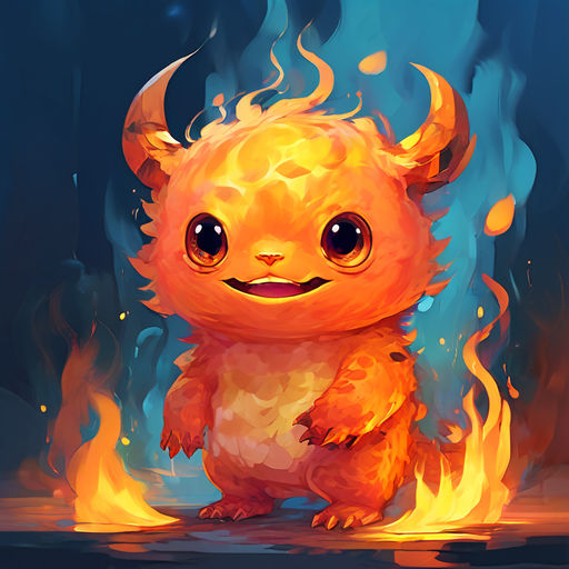 Cute fire monster by Ruwana Amarasinghe - Playground